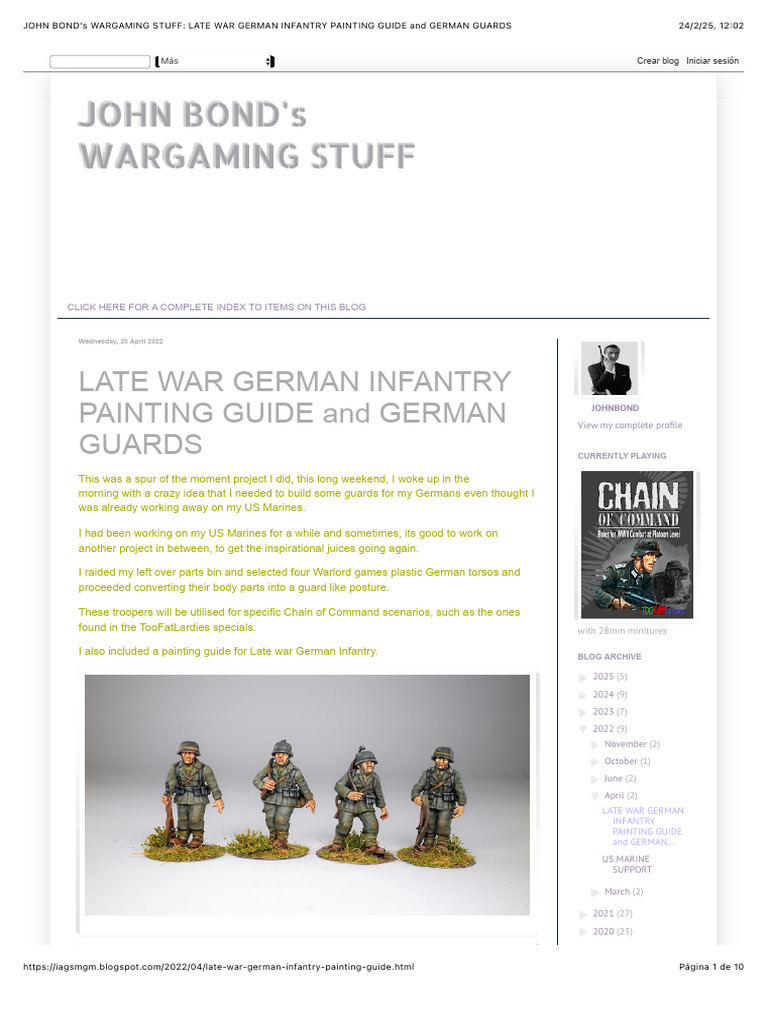 Late War German Infantry Guide | PDF | Paint