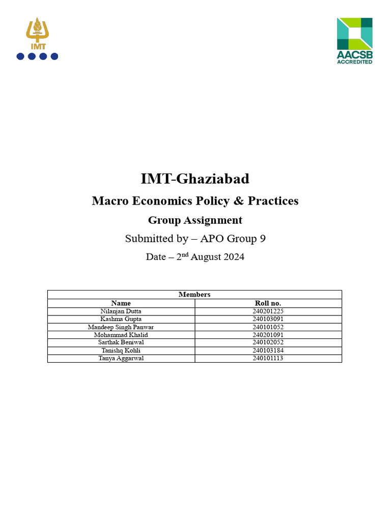 MEPP Assignment | PDF | Gross Domestic Product | Occupational Safety ...