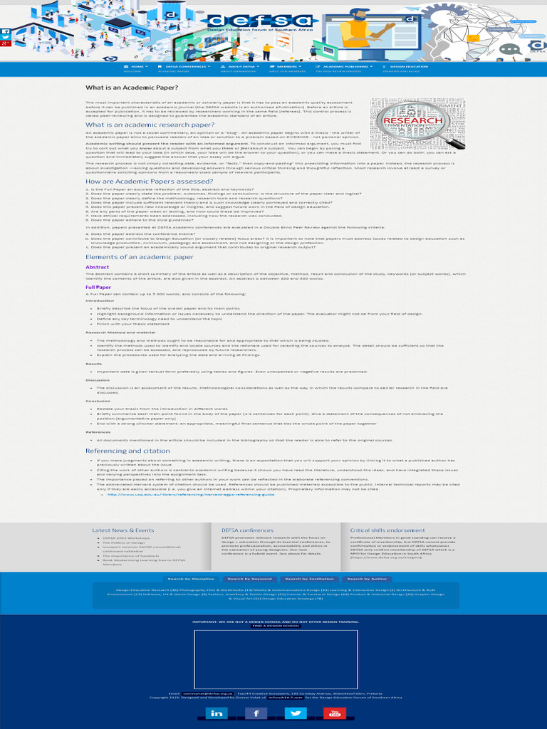 What Is An Academic Paper - Design Education Forum of SA | PDF ...