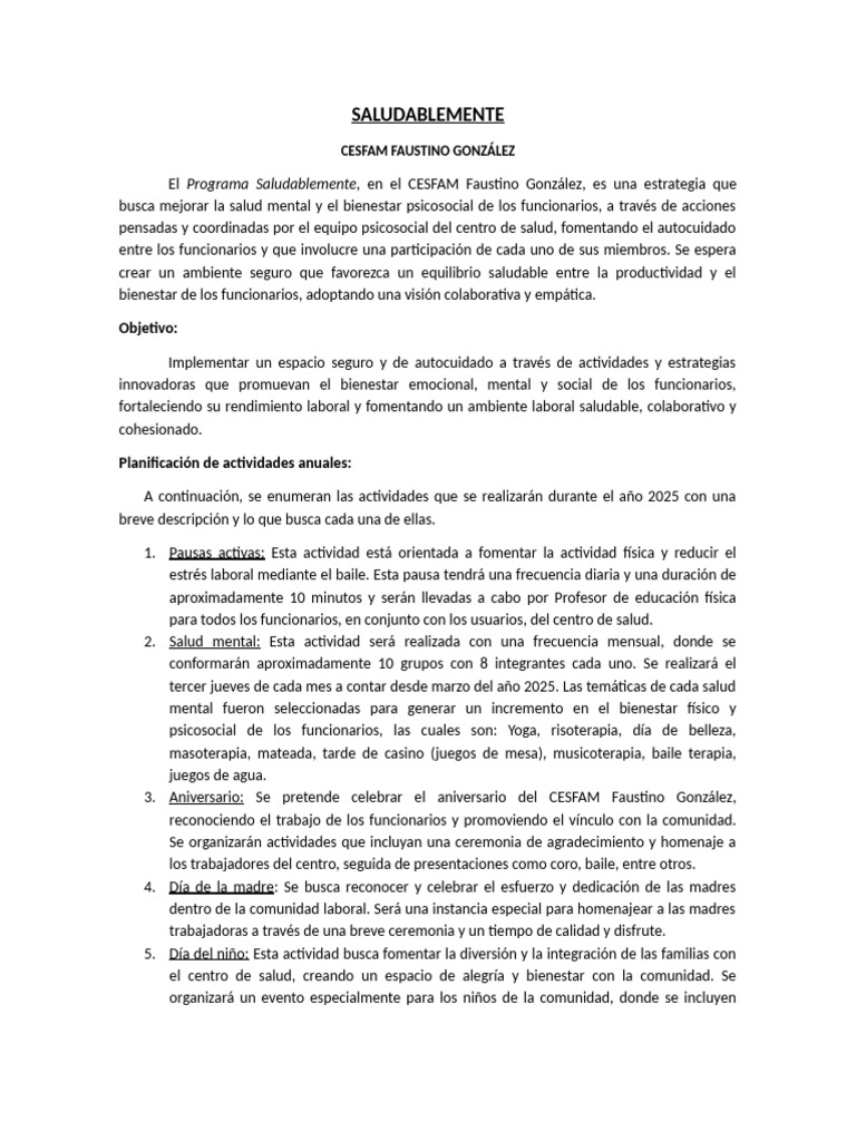 Saludablemente 2025 | PDF