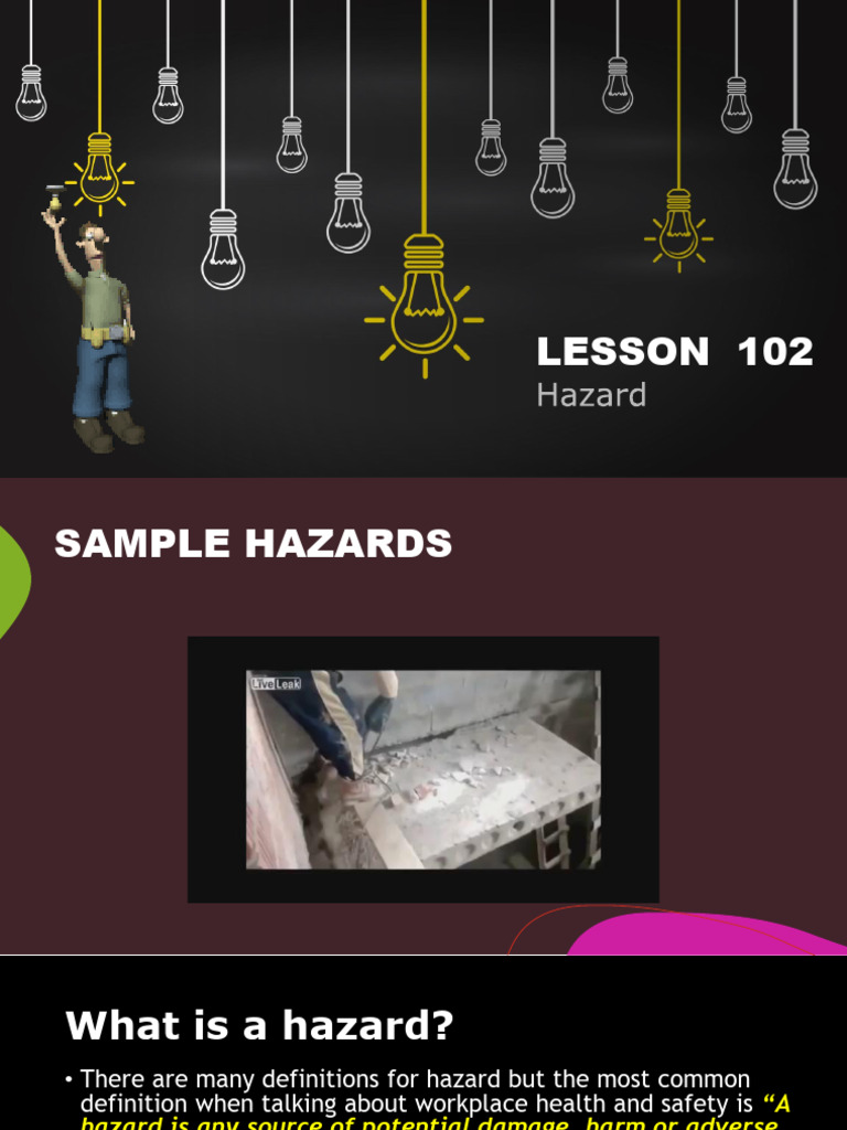 Module 102 - Hazards | PDF | Hazards | Risk