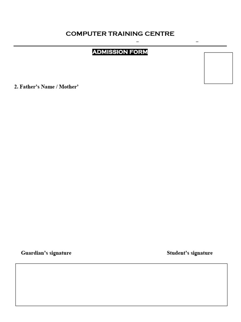 SLC Admission Form | PDF