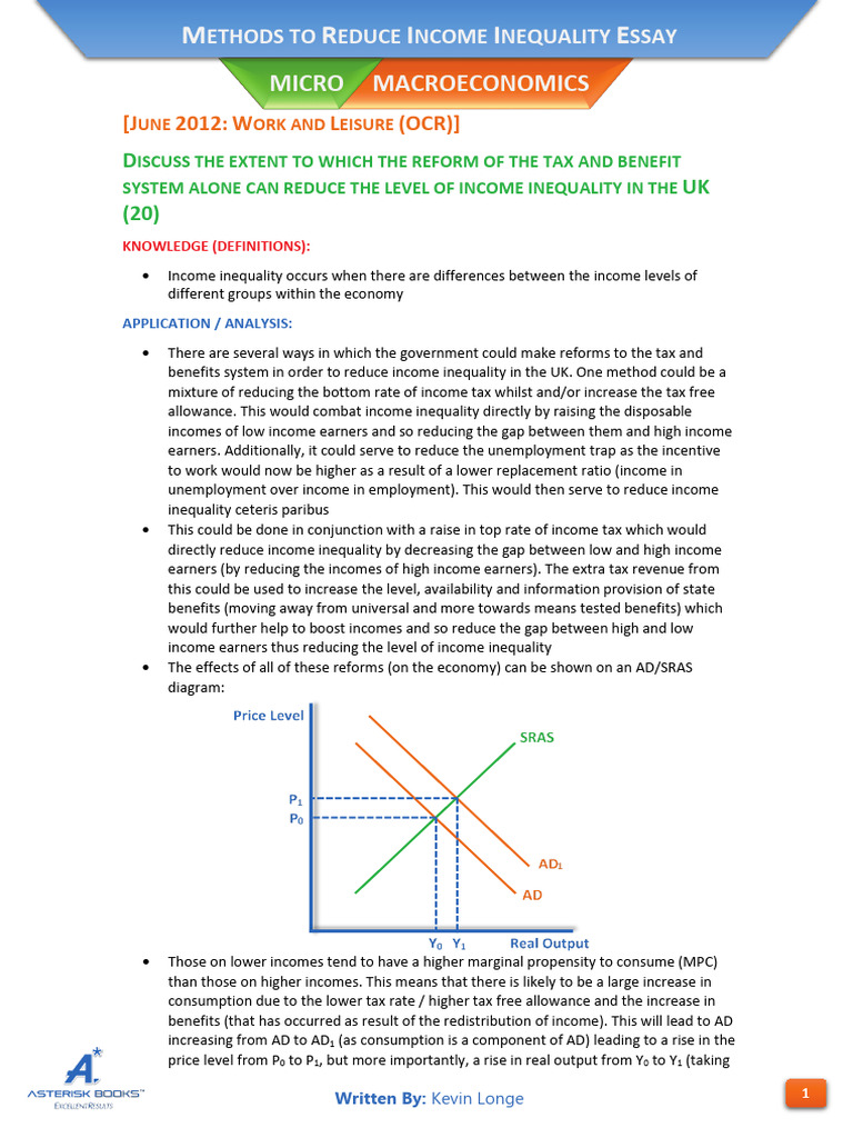 Methods To Reduce Income Inequality (Microeconomic and Macroeconomic ...