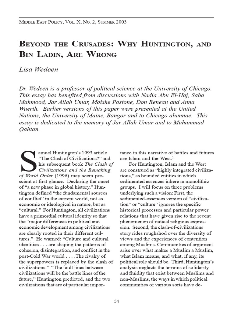 Debunking the Clash of Civilizations | PDF | Islamism | Sharia