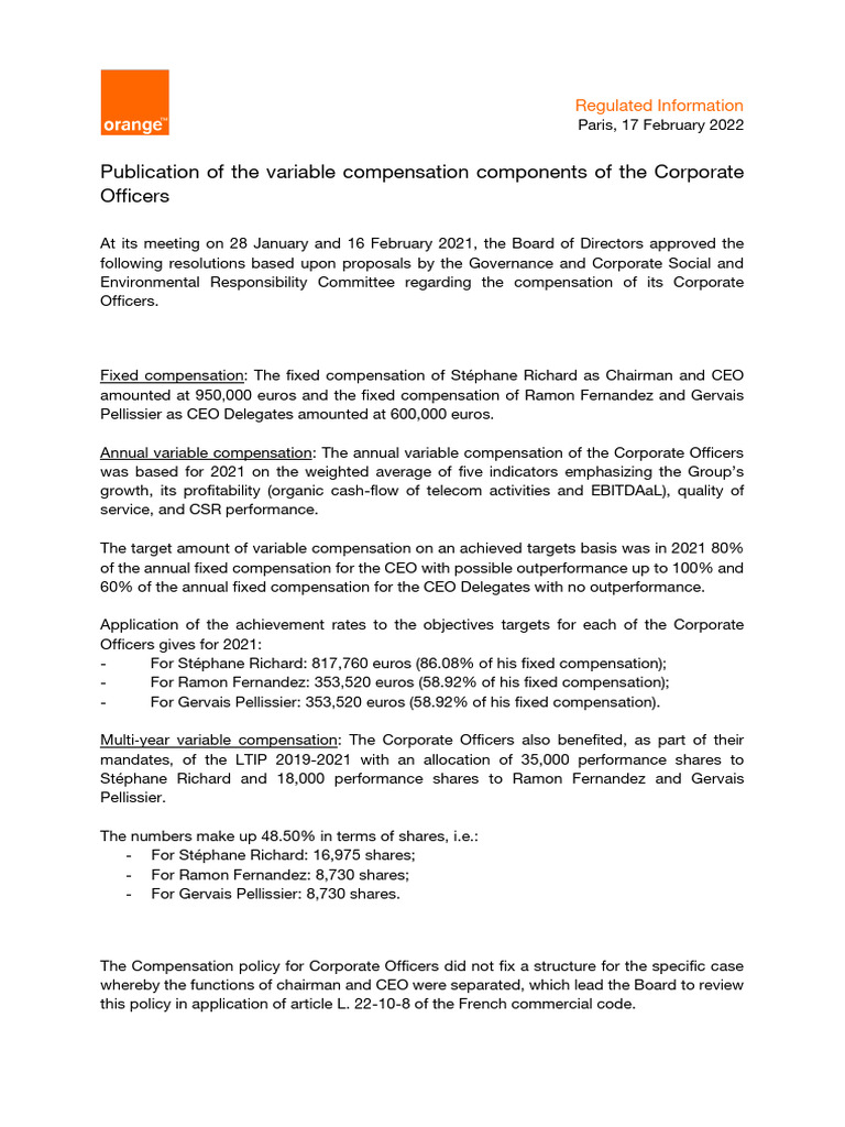 2021 Compensation Criteria For 2022 Pdf Employment Board Of