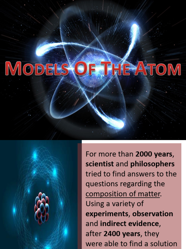 Models of Atoms | PDF | Matter | Chemistry