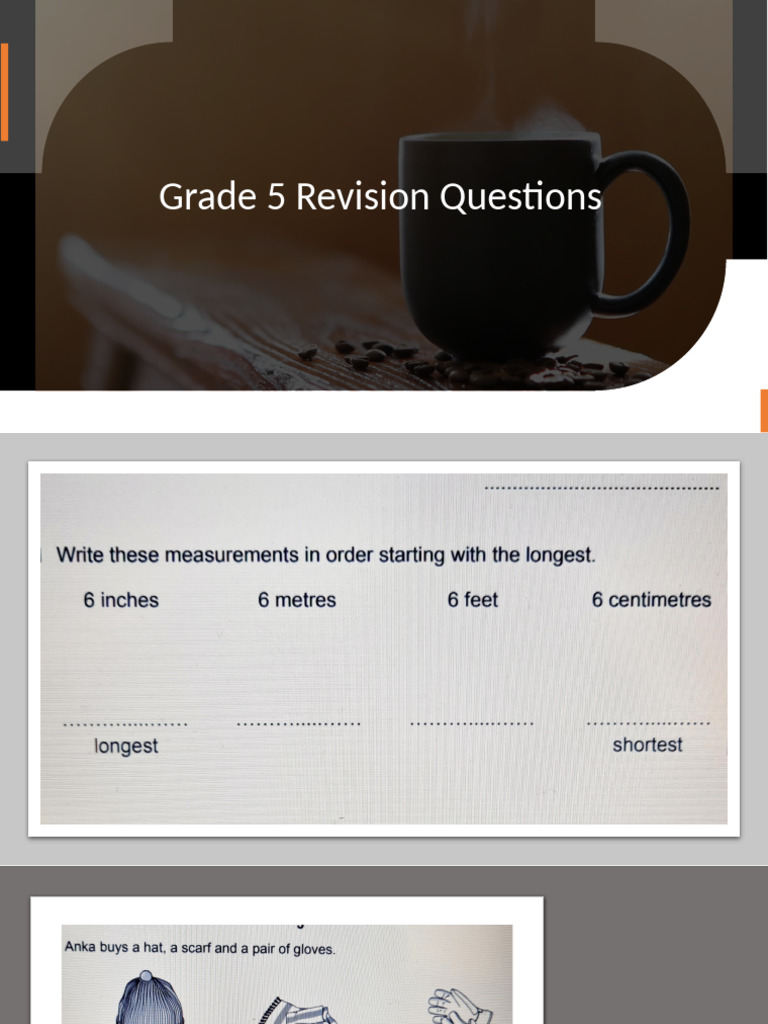 Grade 5 Revision Questions | PDF