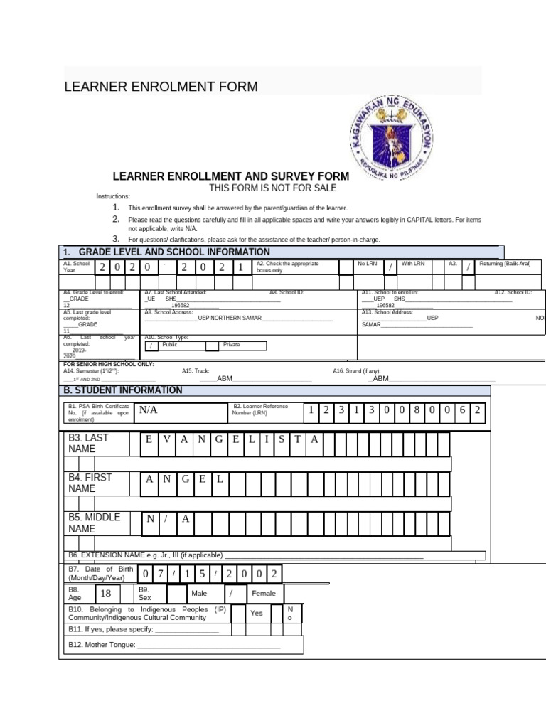 Learner Enrolment Form | PDF | Internet Access | Information And Communications Technology