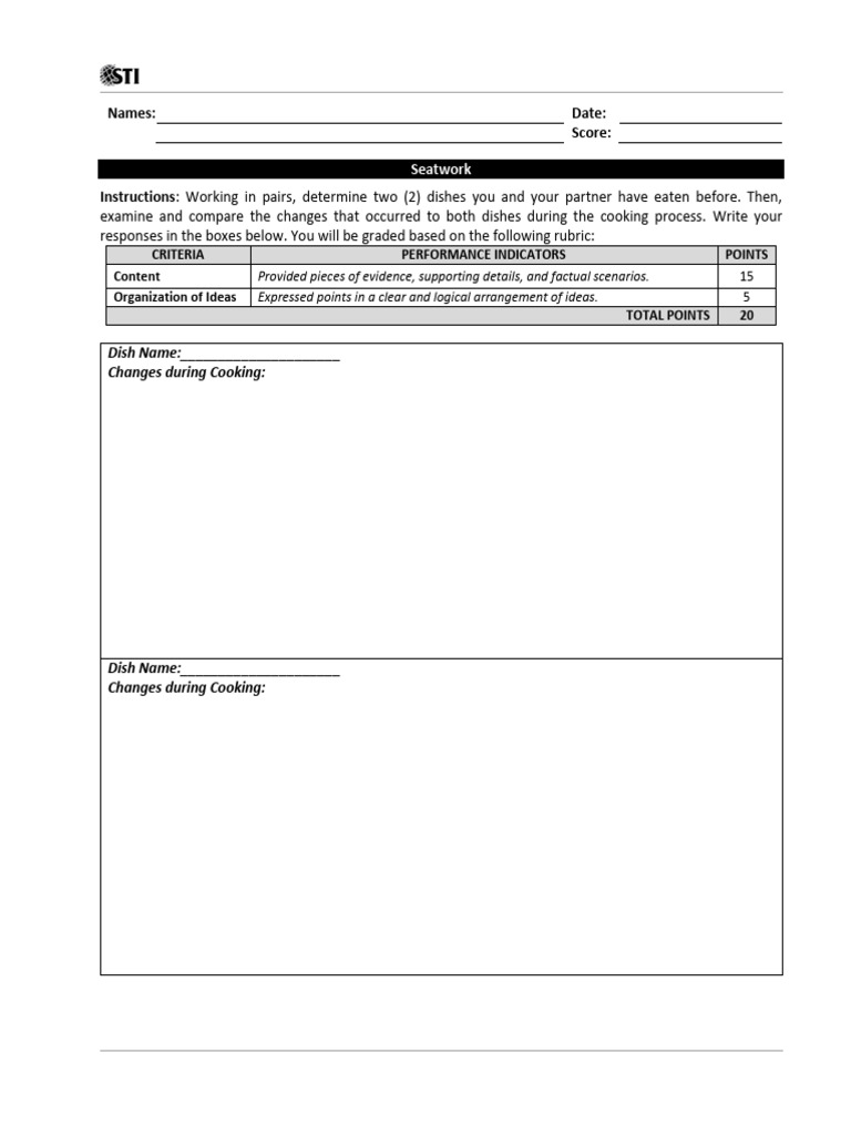 03 Seatwork 1 | PDF