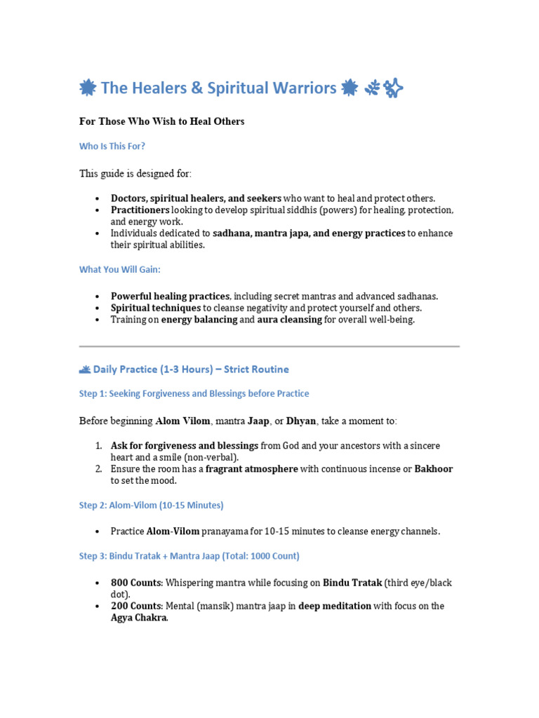 Spiritual Practices for Healers | PDF | Mantra | Kundalini