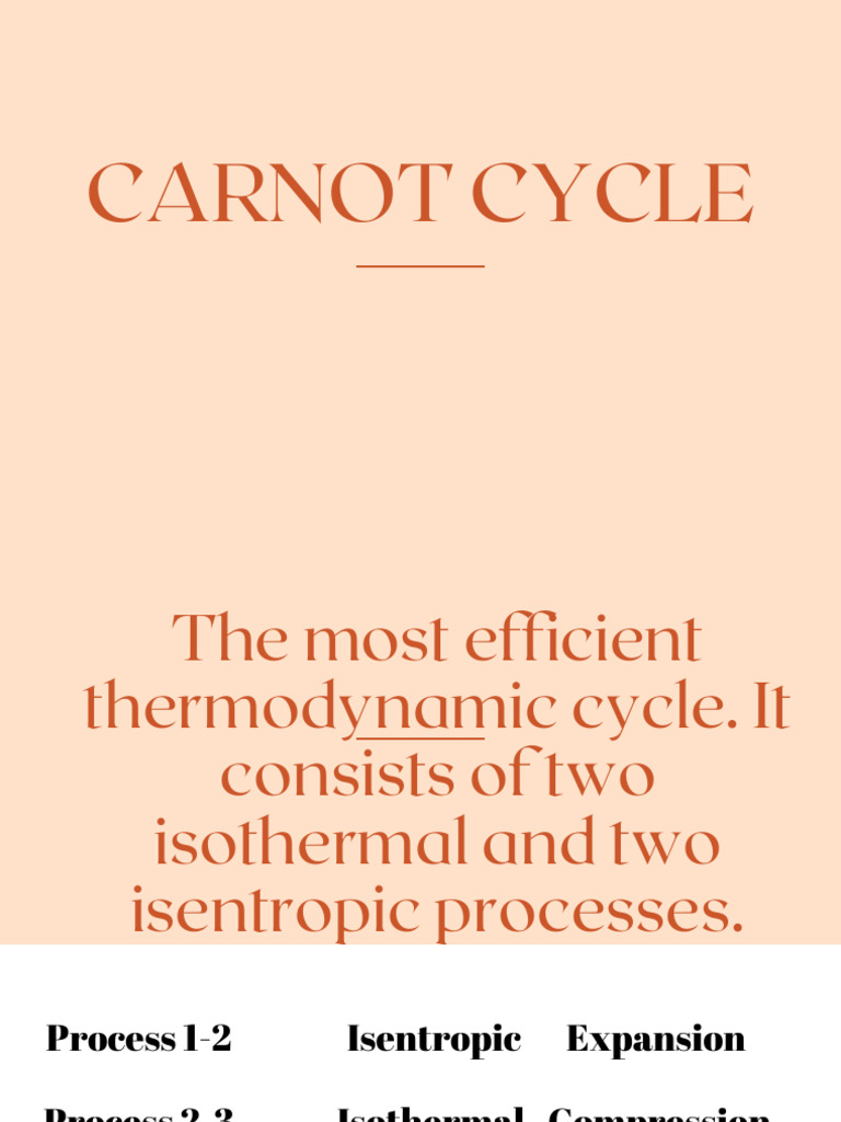 Carnot and Reversed Carnot Cycles Explained | PDF