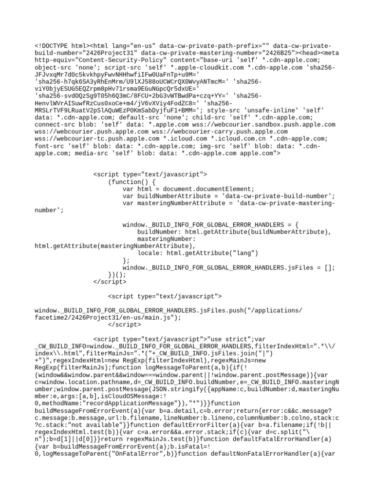 FaceTime Error Handling Script | PDF