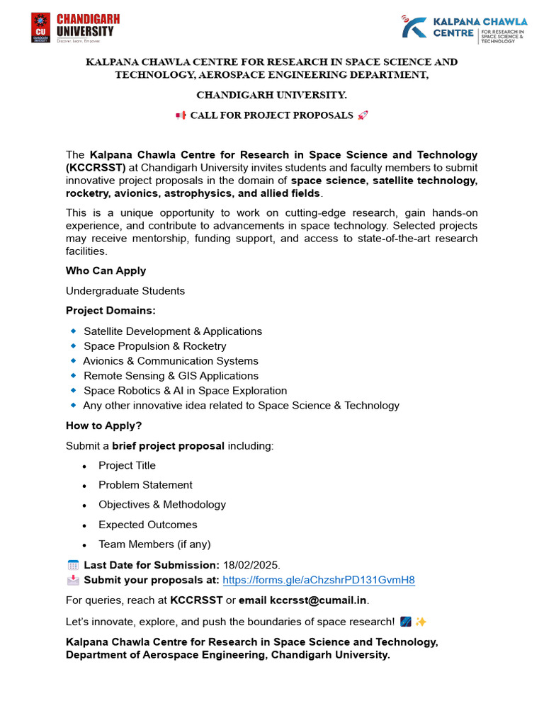 KCCRSST-PROJECT PROPOSALS Notice | PDF