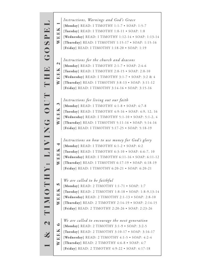 Timothy English ReadingPlan-3 | PDF