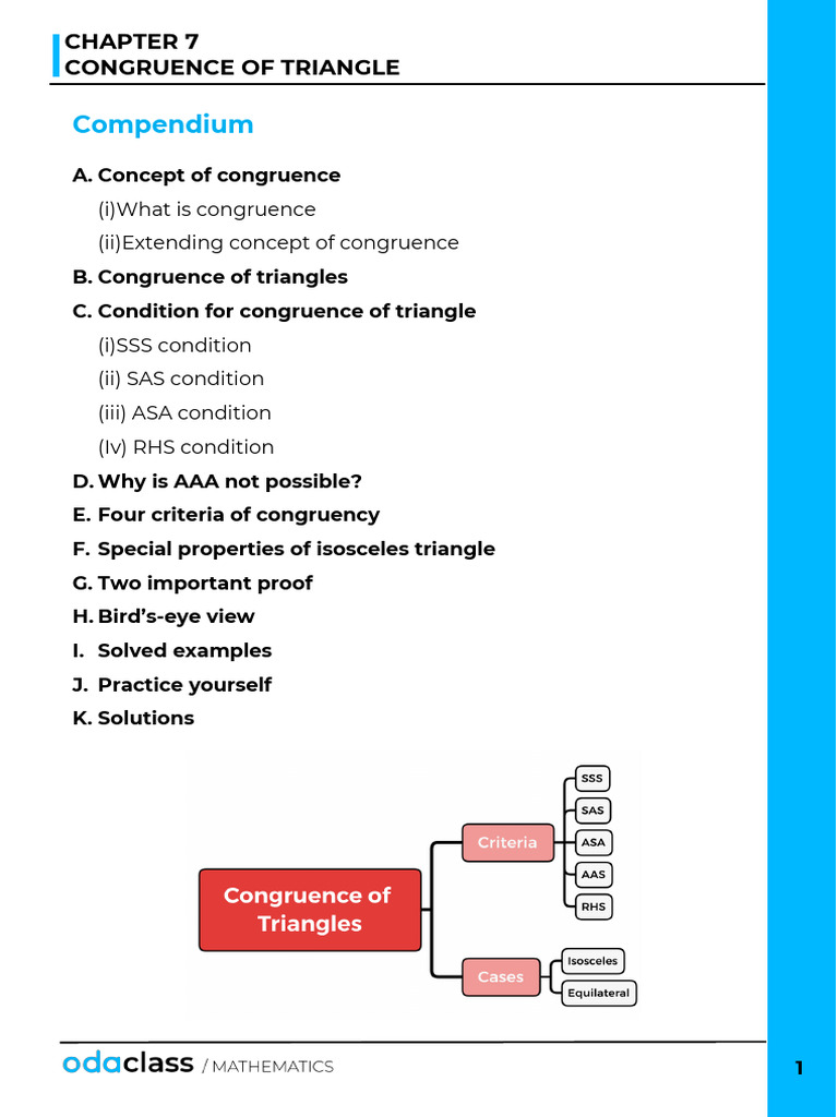Triangle Congruence: Conditions & Properties | PDF | Triangle ...