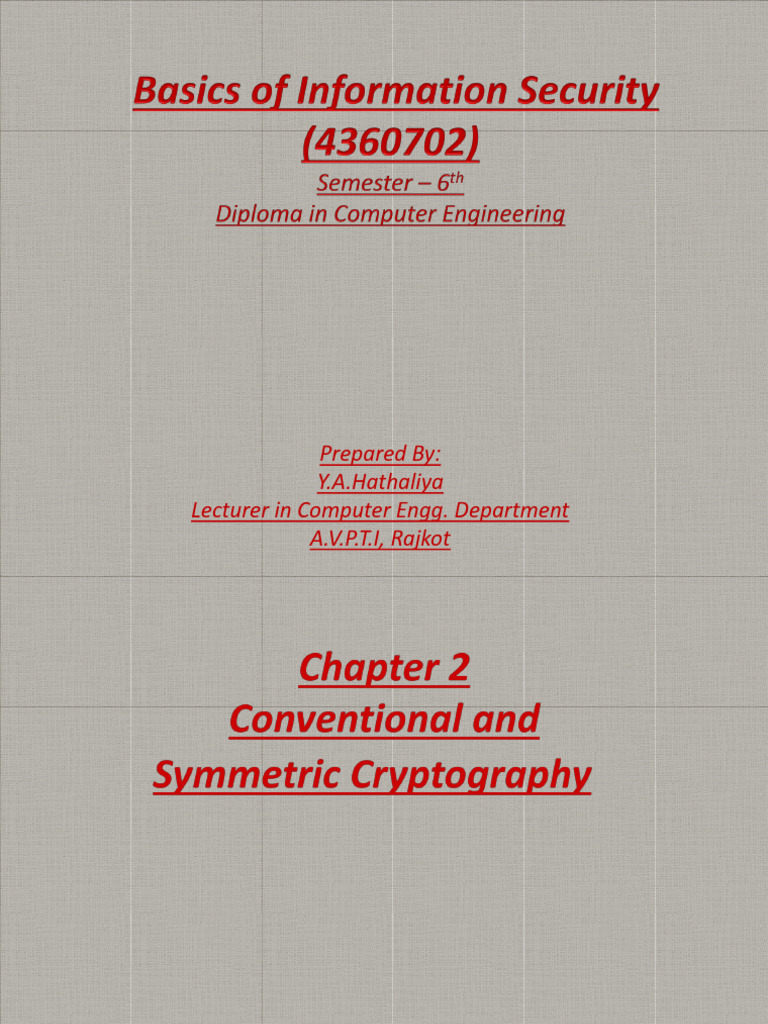 ch.2(YAH) | PDF | Cryptography | Cipher