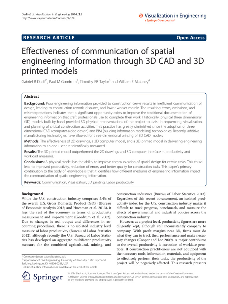 Effectiveness of Communication of Spatial Engineer | PDF | Workload ...