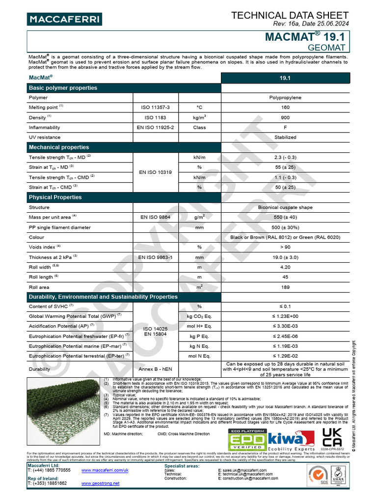 MacMat® 19.1 Technical Data Sheet | PDF | Applied And Interdisciplinary Physics | Mechanical ...