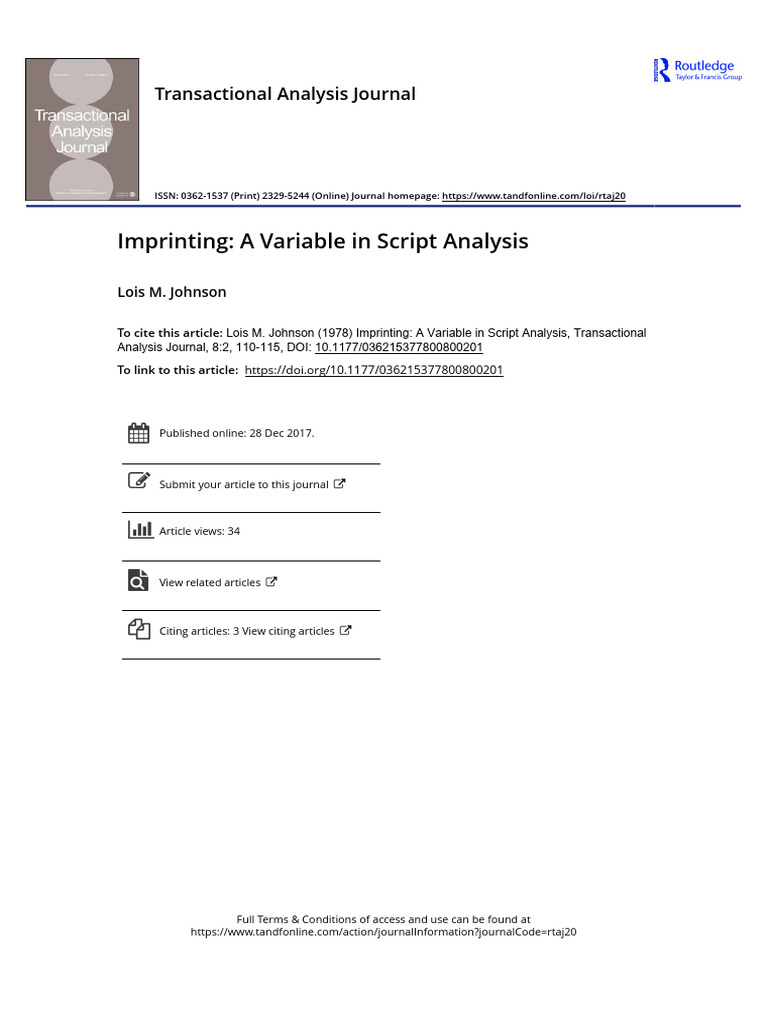Imprinting A Variable in Script Analysis | PDF | Prenatal Development | Pregnancy