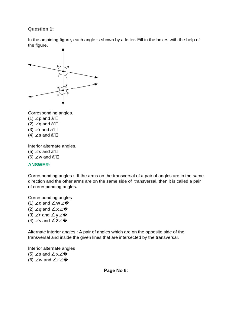 Understanding Angles and Transversals | PDF | Angle | Euclid