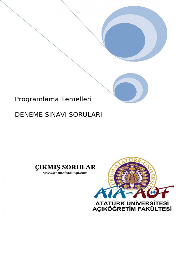 deneme-AA248 - Programlama Temelleri | PDF