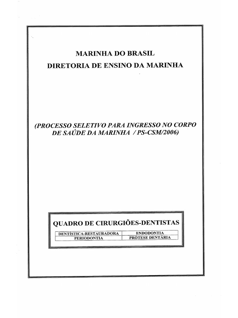 Ps CSM Quadro de Cirurgioes Den | PDF