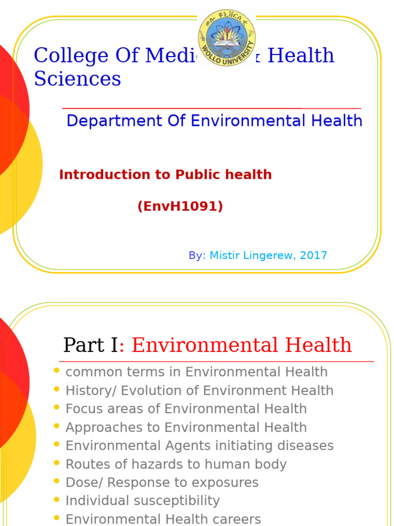 Introduction to envh | PDF | Environmental Health | Public Health