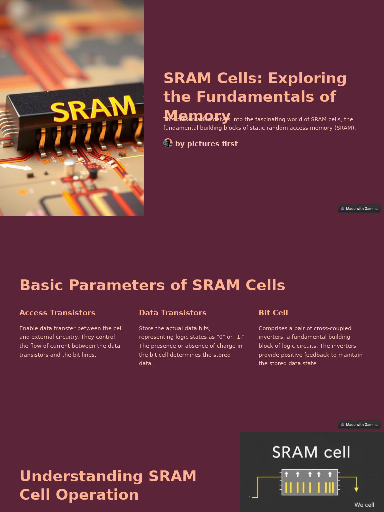 SRAM Cells Exploring the Fundamentals of Memory | PDF | Digital ...