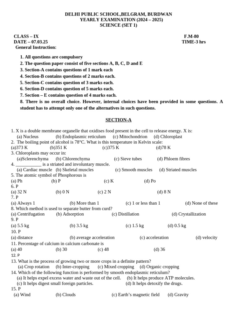 Class 9 Term II Science Set-2 | PDF | Atoms | Honey Bee