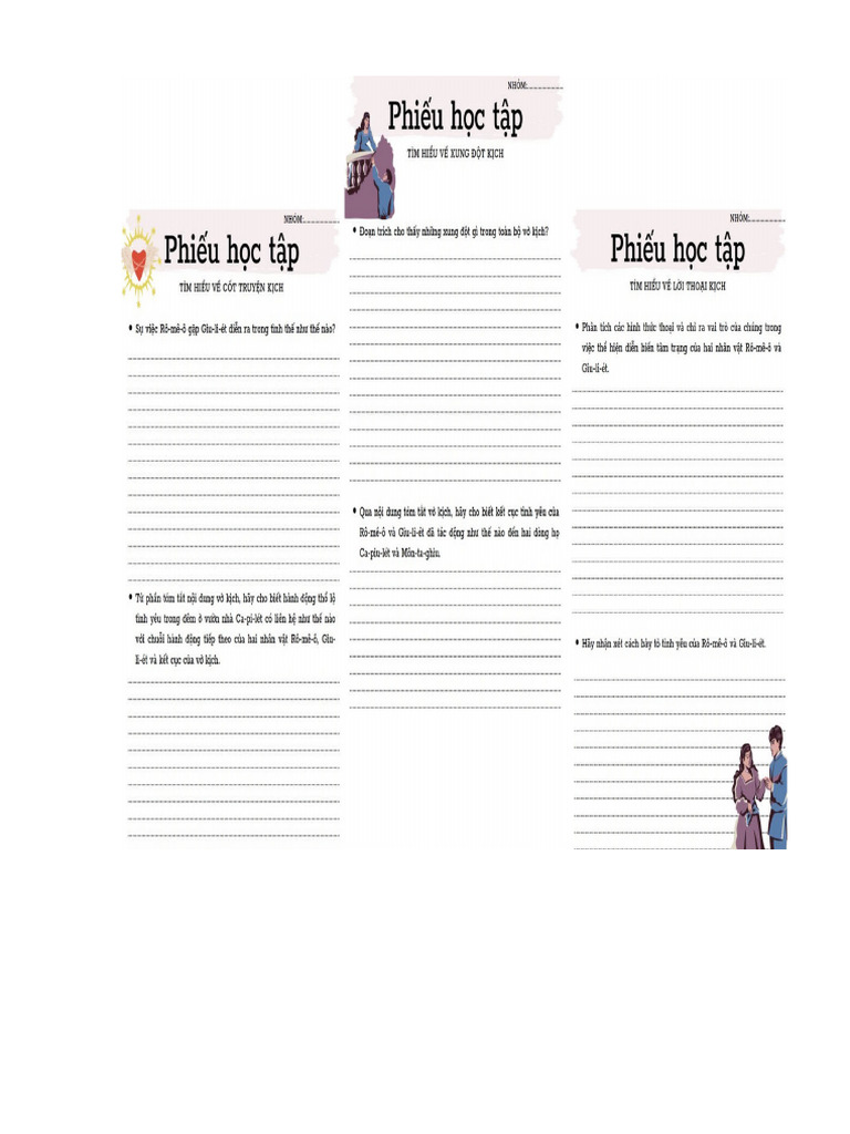 Phiếu Ht Rô Mê ô Và Ju Li Et | PDF