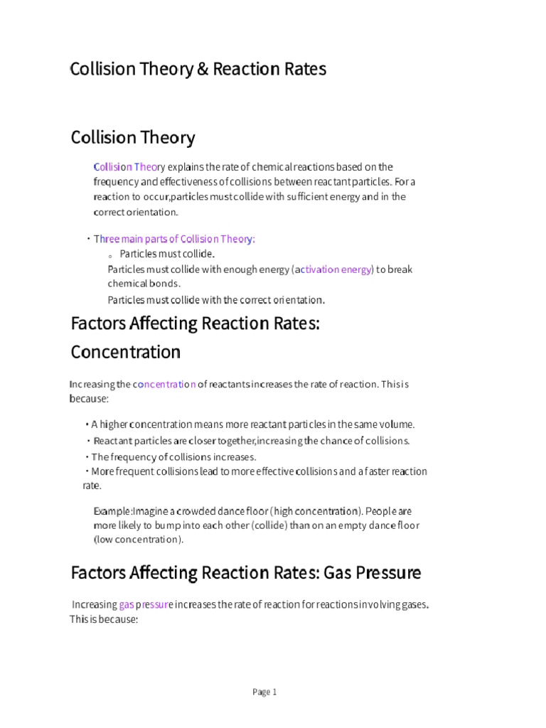 Collision-Theory Chem9Reviewer | PDF