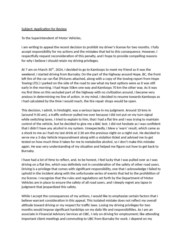 Application For Review ICBC | PDF