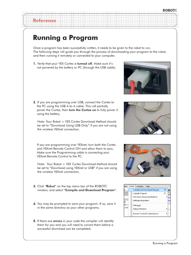 1st Session HP - Running - A - Program VEX | PDF | Remote Control | Computer Architecture
