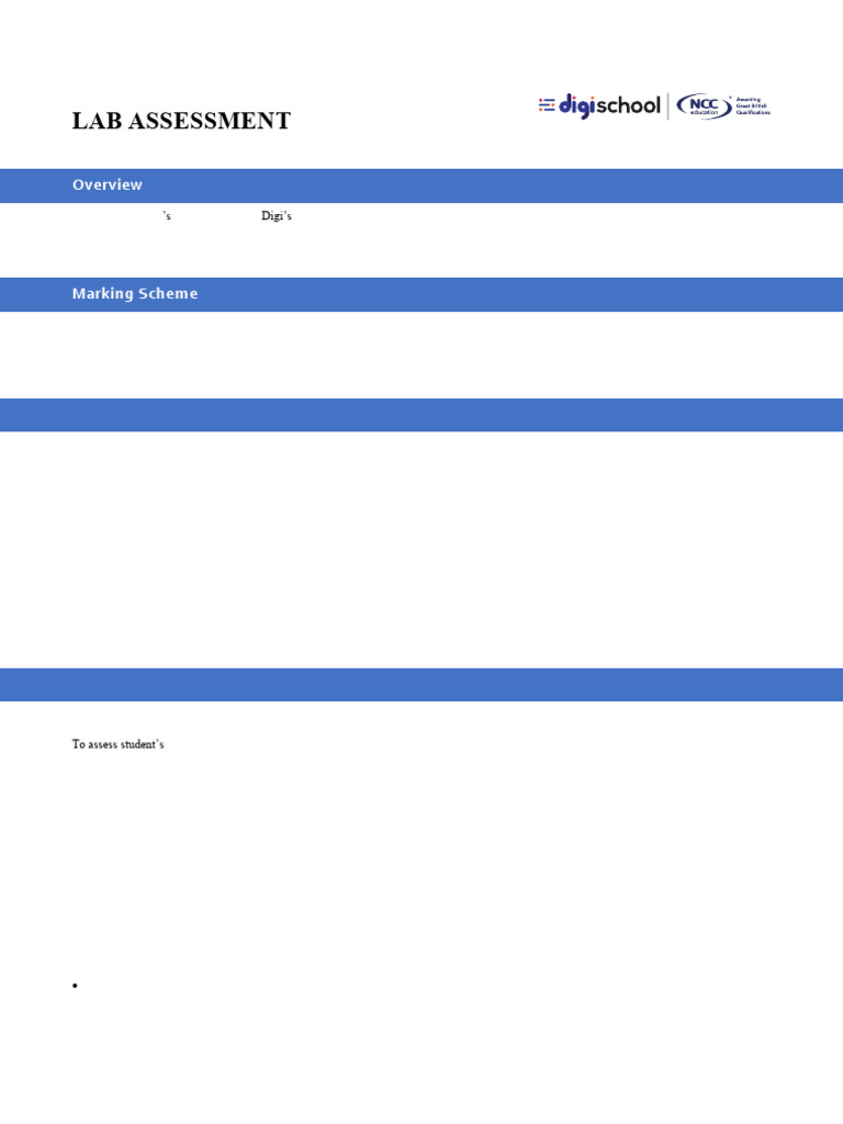 Digi Lab Assessment Overview and Tasks | PDF | Algorithms | File Format