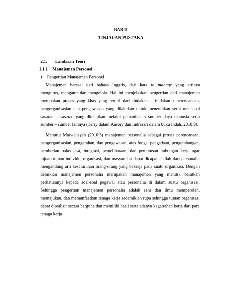 Contoh Bab 2 | PDF