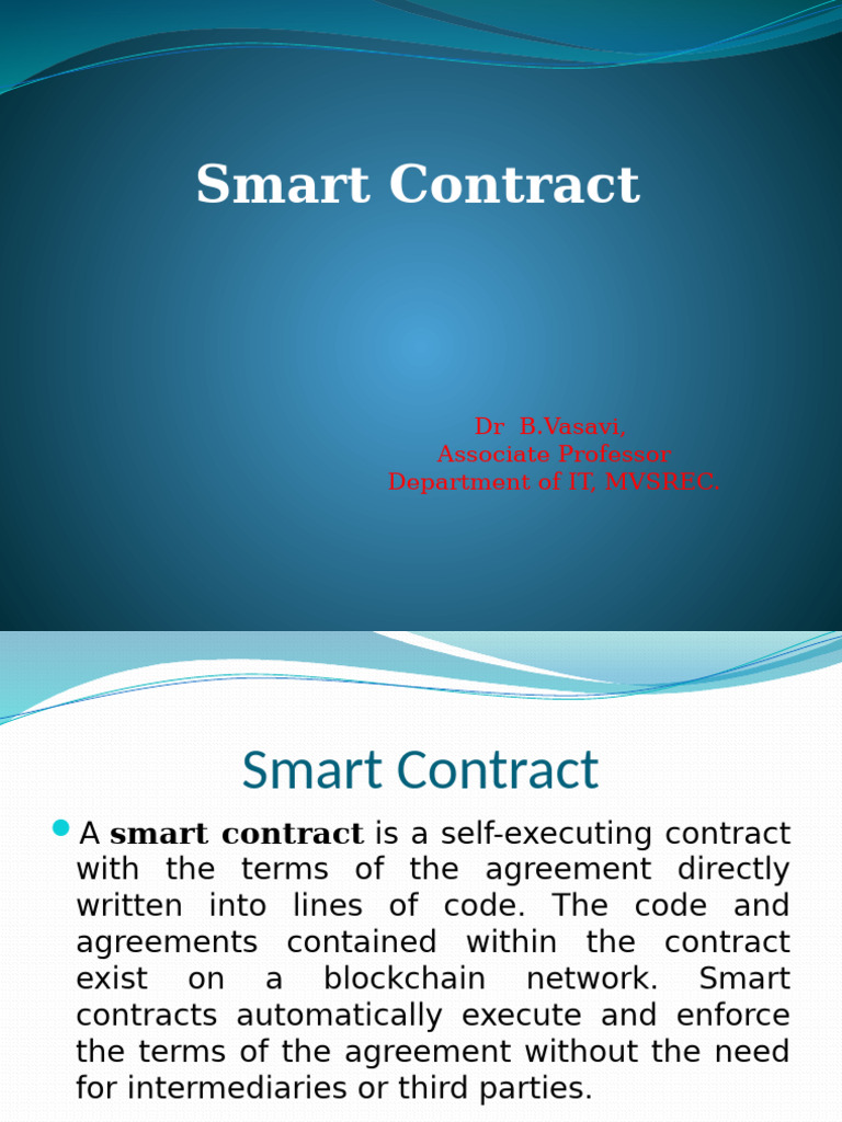 Smart Contract Unit3.2 | PDF