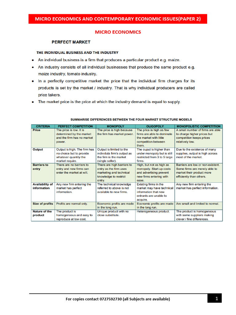 P2 Notes, q and Memos | PDF | Microeconomics | Economics