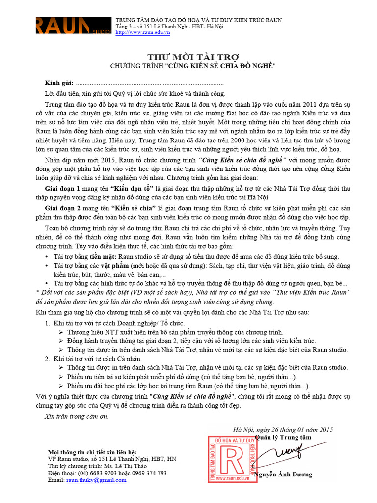 Thu Moi Tai Tro Cung Kien Se Chia Do Nghe | PDF