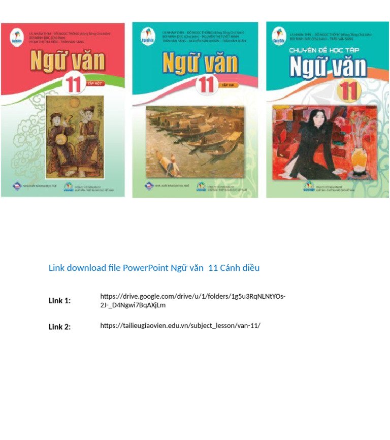 Link Tai Powerpoint Ngu Van 11 Canh Dieu Du Bo | PDF
