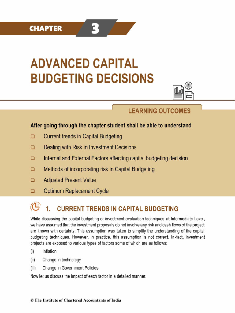 3 Advanced Capital Budgeting Decisions | PDF