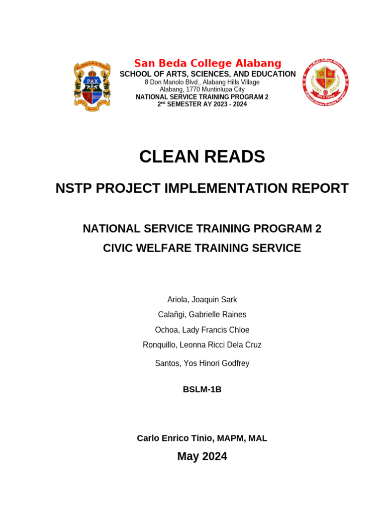 Template For Project Implementation Report PIR | PDF | Disinfectant ...