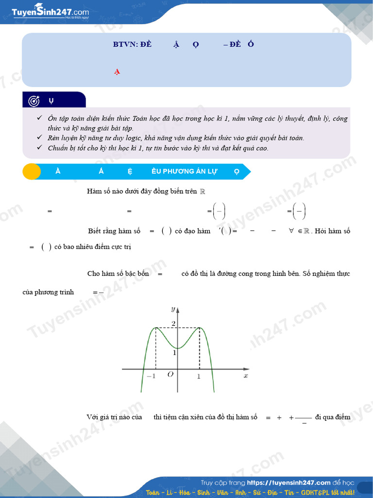 De Thi BTVN de On Tap Hoc Ki I de So 3 1731914587 | PDF