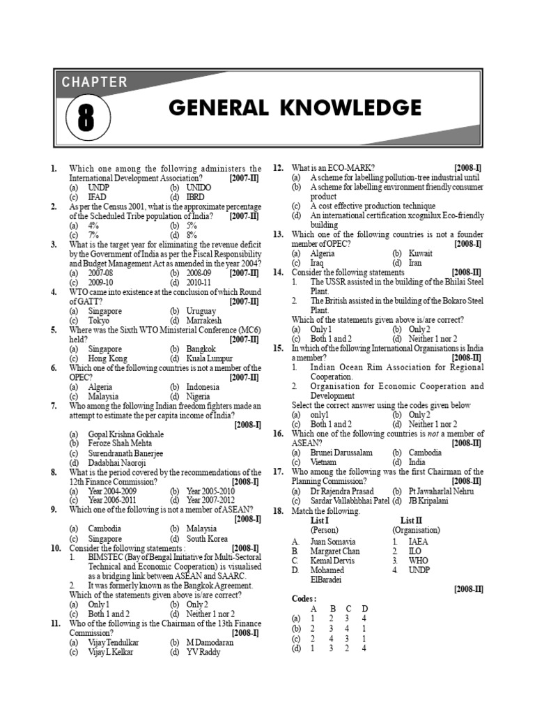 general knowledge pyq cds | PDF | World Trade Organization | General ...
