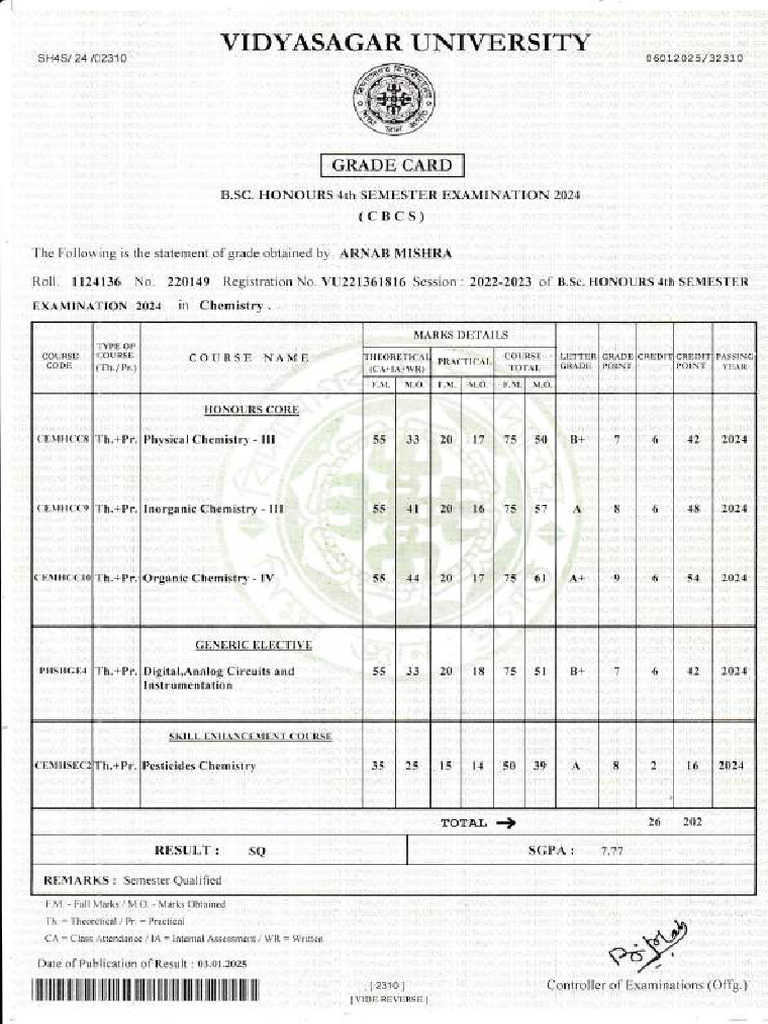 4TH SEM MARKSHEET-1-2 - Compressed | PDF | Educational Assessment And Evaluation | Student ...