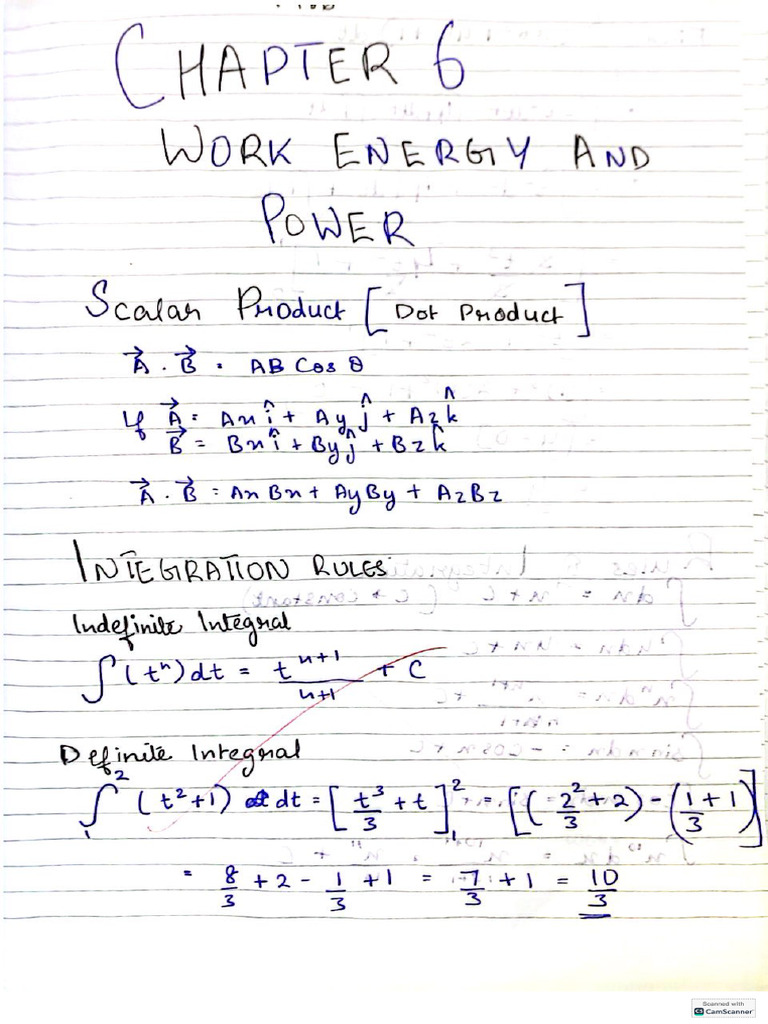 Work, Energy and Power Notes (2024-25) | PDF