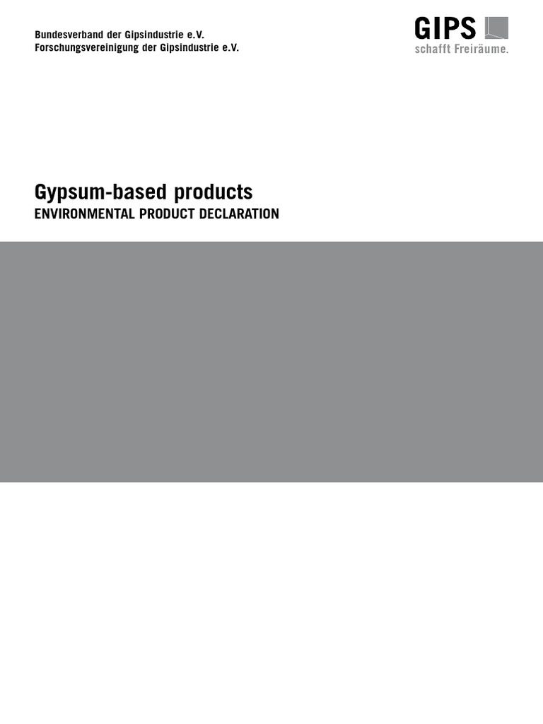 Environmental Impact of Gypsum Products | PDF | Life Cycle Assessment ...