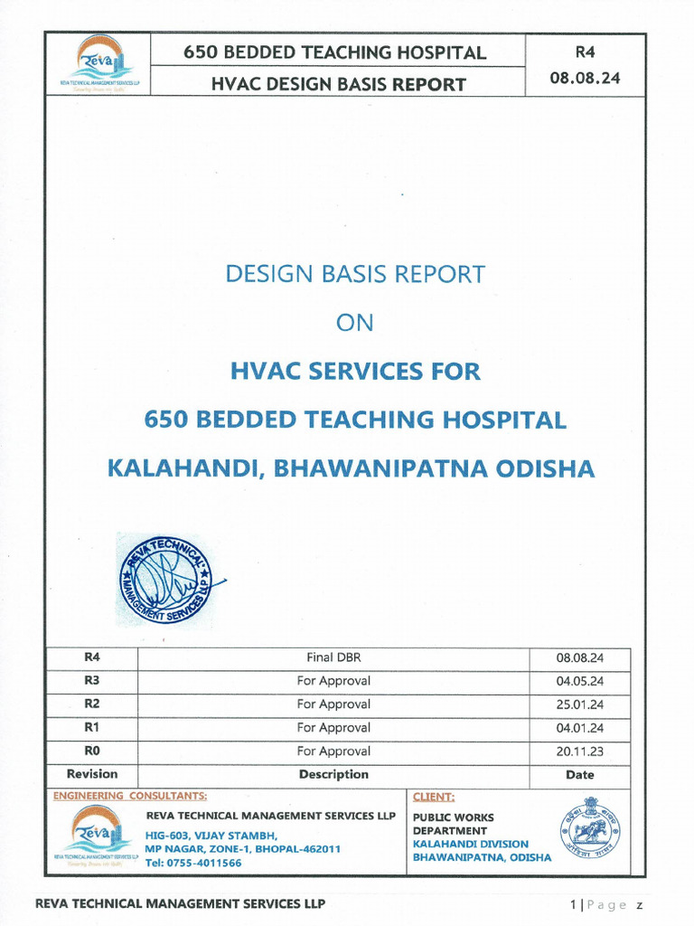 r4 Hvac Dbr 650 Bedded Hospital Bhawanipatna-08.08.24 | PDF ...
