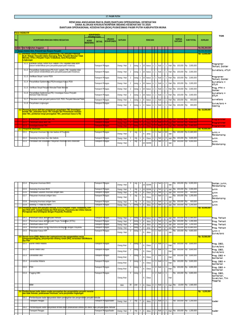 3. RAB UPAYA DETEKSI DINI KONSUL_2025 PASIR PUTIH-1 | PDF