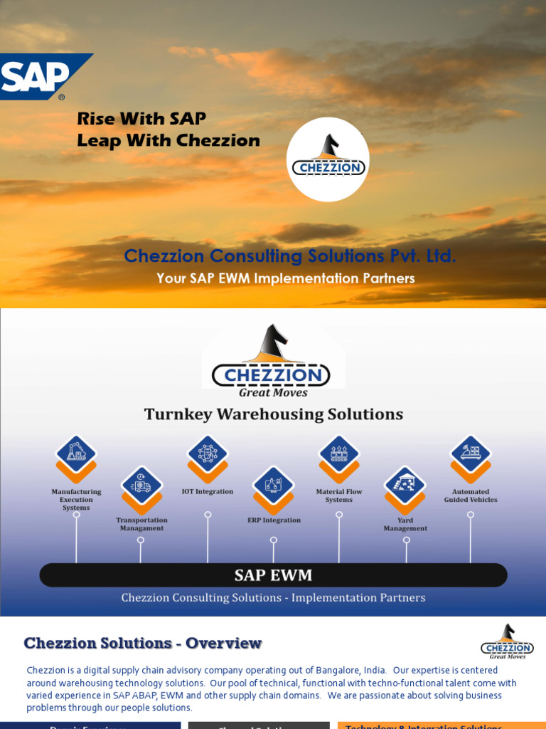 Chezzion - Profile - SAP Partners | PDF | Warehouse | Inventory