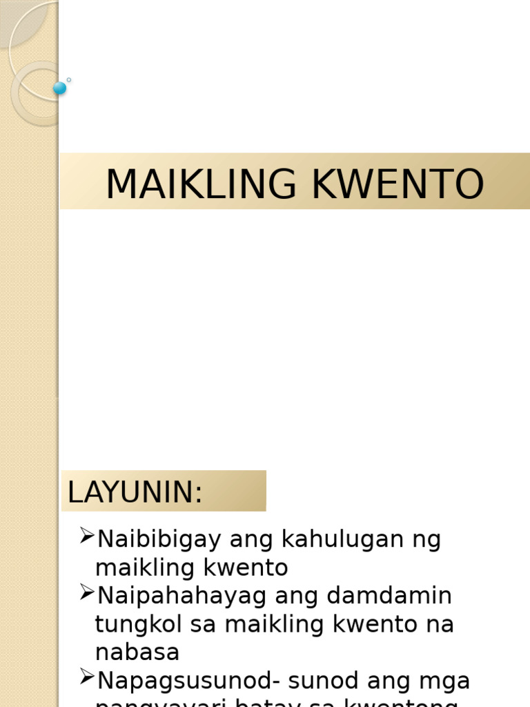 Maikling-Kwento Demo | PDF